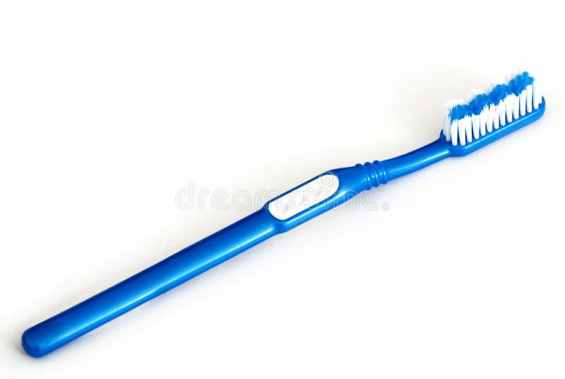 Single Blue Toothbrush stock image. Image of good, hair - 49546791