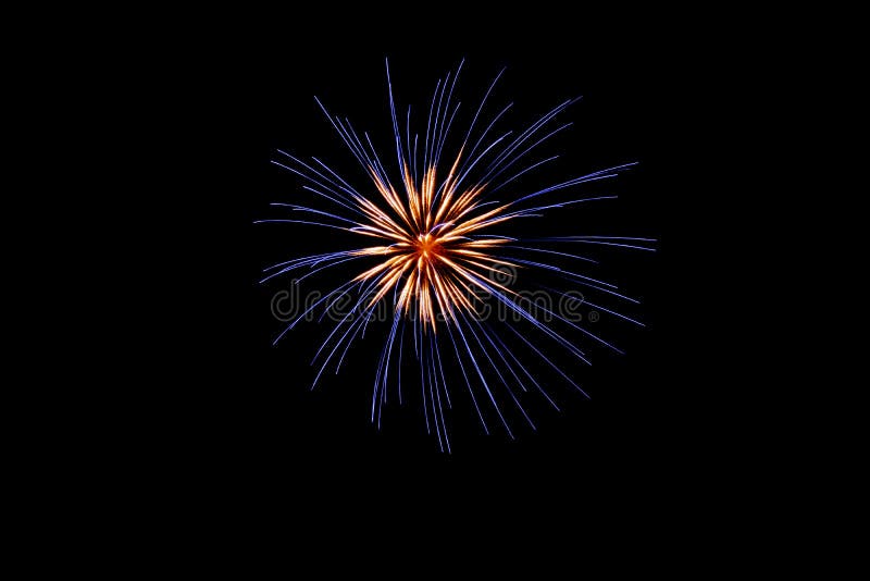 Blue and White Pyrotechnic Fireworks in the Night Stock Image - Image ...