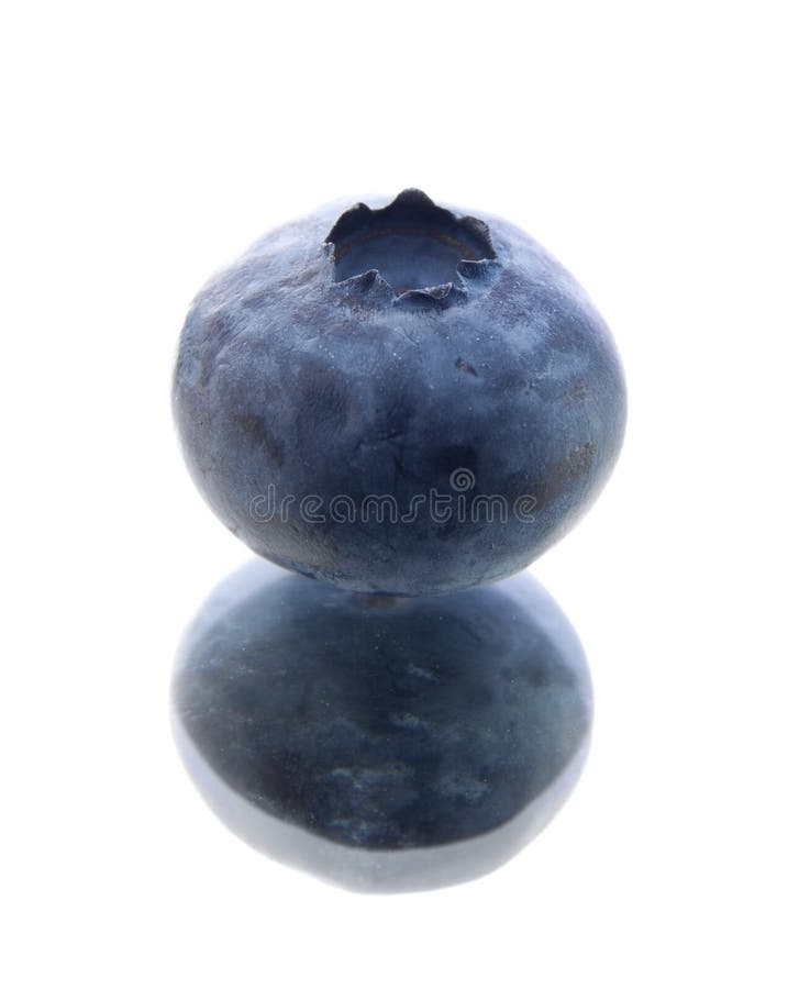 Single blueberry on mirror stock photo. Image of superfood - 20074402