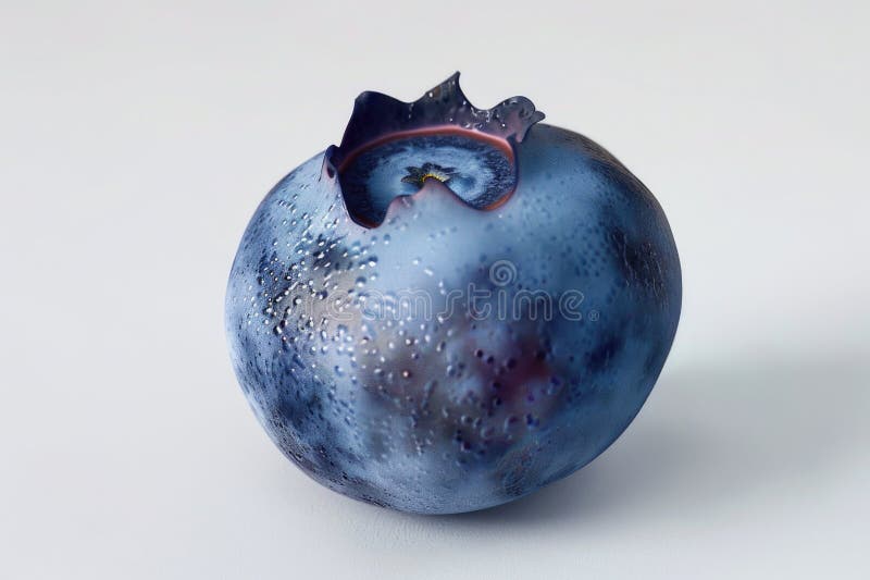 A Single Blueberry on a White Background Stock Photo - Image of fruit ...