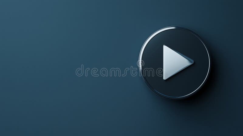 A Single, Bold, Minimalist "play" Button, for Video or Music Themes ...