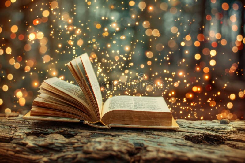 A Single Book Resting on a Wooden Surface with No Distractions in Sight ...