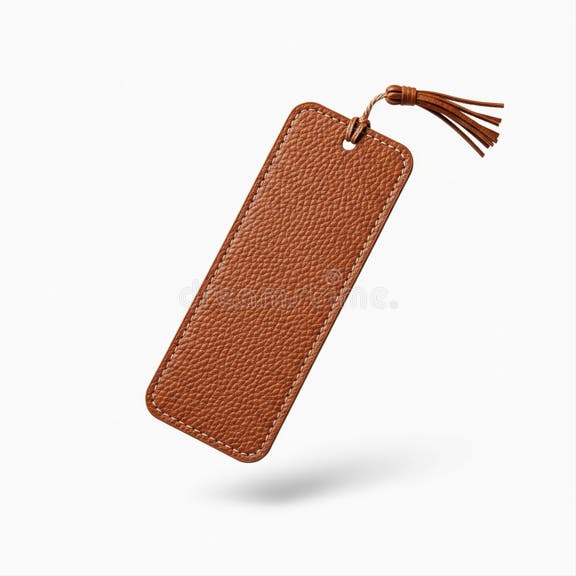 Single Bookmark, Leather Texture Stock Photo - Illustration of yellow ...