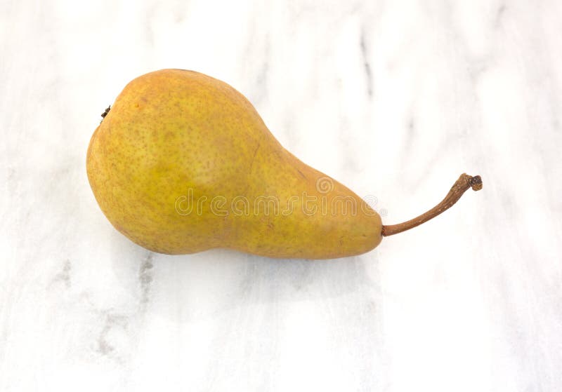 Single Bosc Pear on Marble stock photo. Image of pear - 38402280