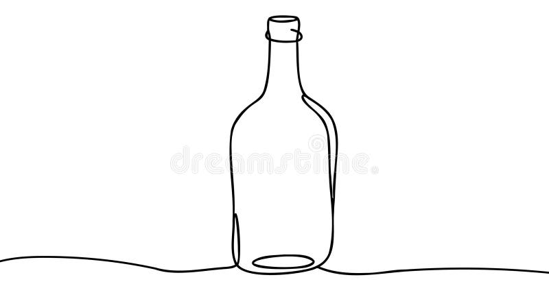 Single Bottle Vector Illustration Isolated on White Background. Stock ...