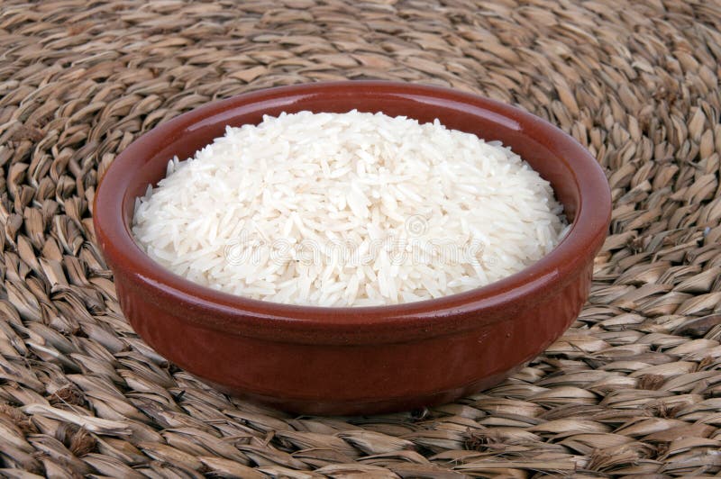 Single Bowl of Healthy Basmati Rice. Stock Image - Image of indian ...