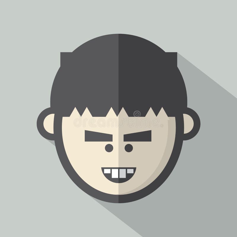 Single Boy S Face Flat Design Icon Stock Vector - Illustration of young ...