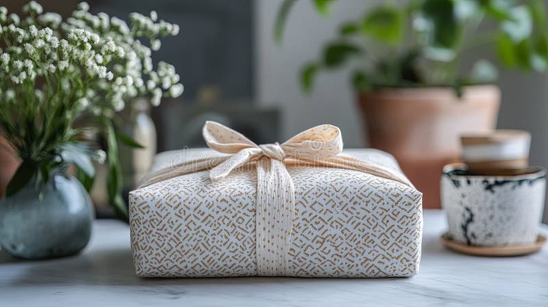 A Single Branded Reusable Wrapping Cloth Styled with Subtle Patterns ...