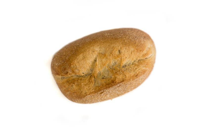 Single Bread Buns Isolated from Above Stock Photo - Image of isolated ...