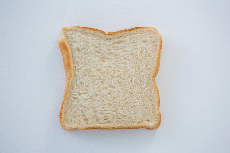 Single Bread Slice on White Background Stock Image - Image of organic ...