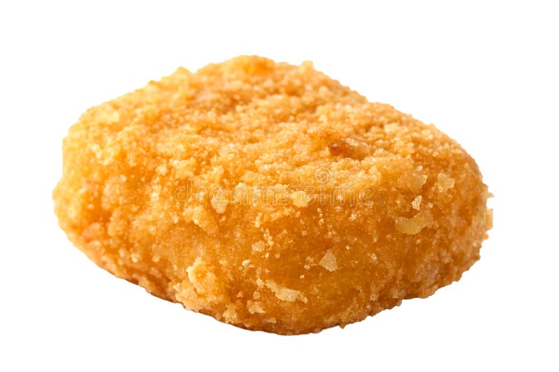Single Breaded and Deep-Fried Chicken Nugget with Crunchy Surface on ...