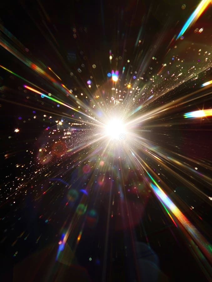 A Single Bright Light Shines Brightly Against a Dark and Mysterious ...