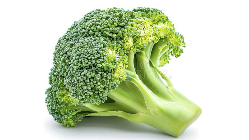Single Broccoli Head in Bright Studio Lighting. Stock Image - Image of ...