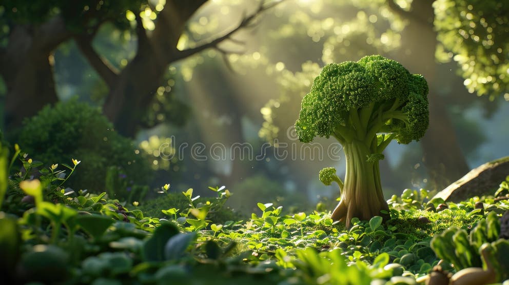 Broccoli in Forest stock image. Image of scenery, agriculture - 374474055