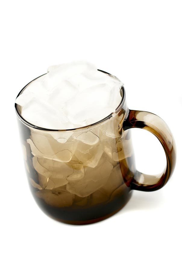Single Brown Glass Cup Full of Ice Stock Photo - Image of food, cocoa ...
