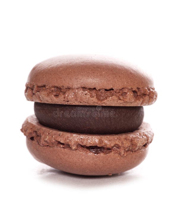 Single brown macaroon stock photo. Image of biscuit, chocolate - 37769304