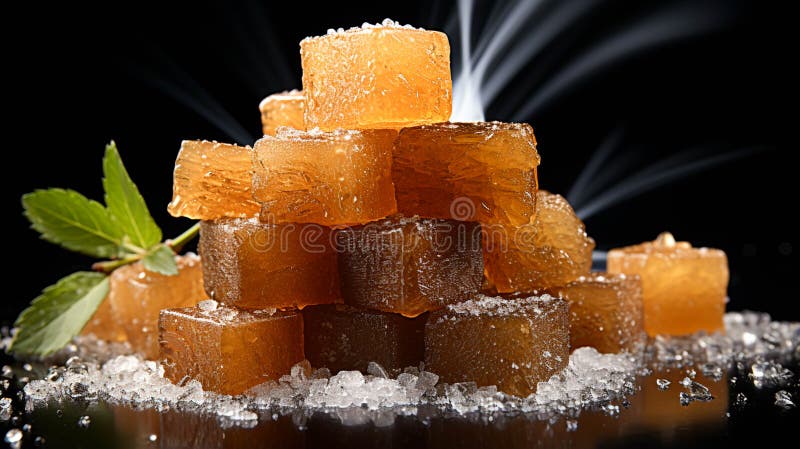 A Single Brown Sugar Isolate Cane Sugar Closeup View Stock Image ...