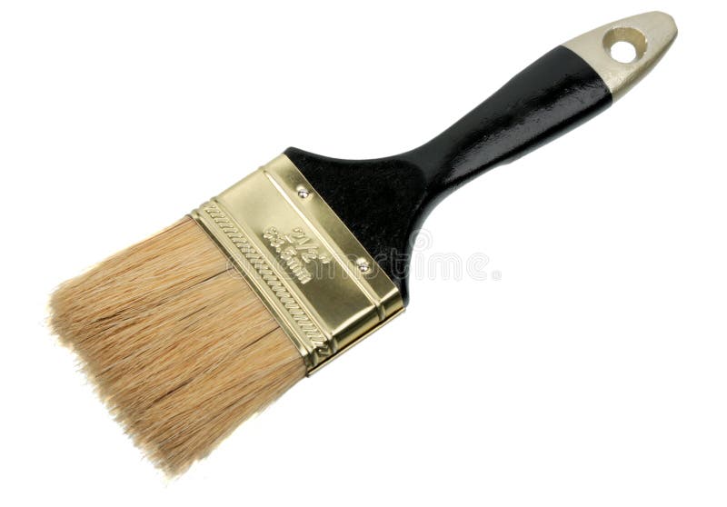 Paint brush stock image. Image of wood, paintbrush, bristles - 45001