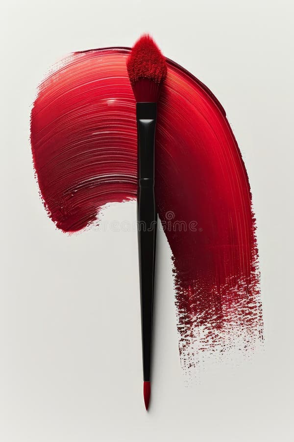 Single Brushstroke of Red and Yellow Paint Creates Striking Art on ...