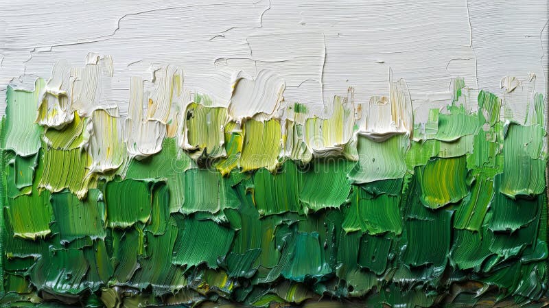 Single Brushstroke of Yellow Green Paint on a White Canvas with Texture ...