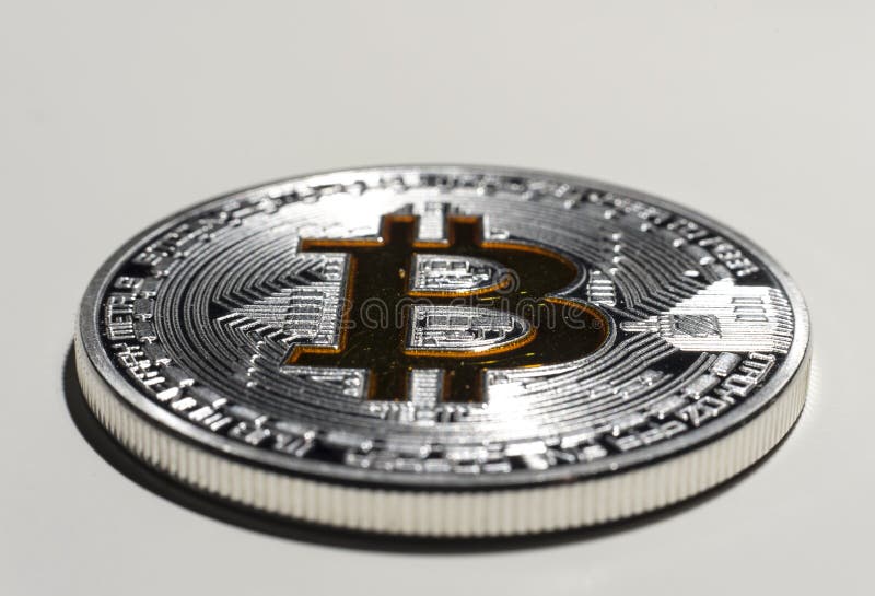 Single BTC Bitcoin coin stock image. Image of shining - 88594687
