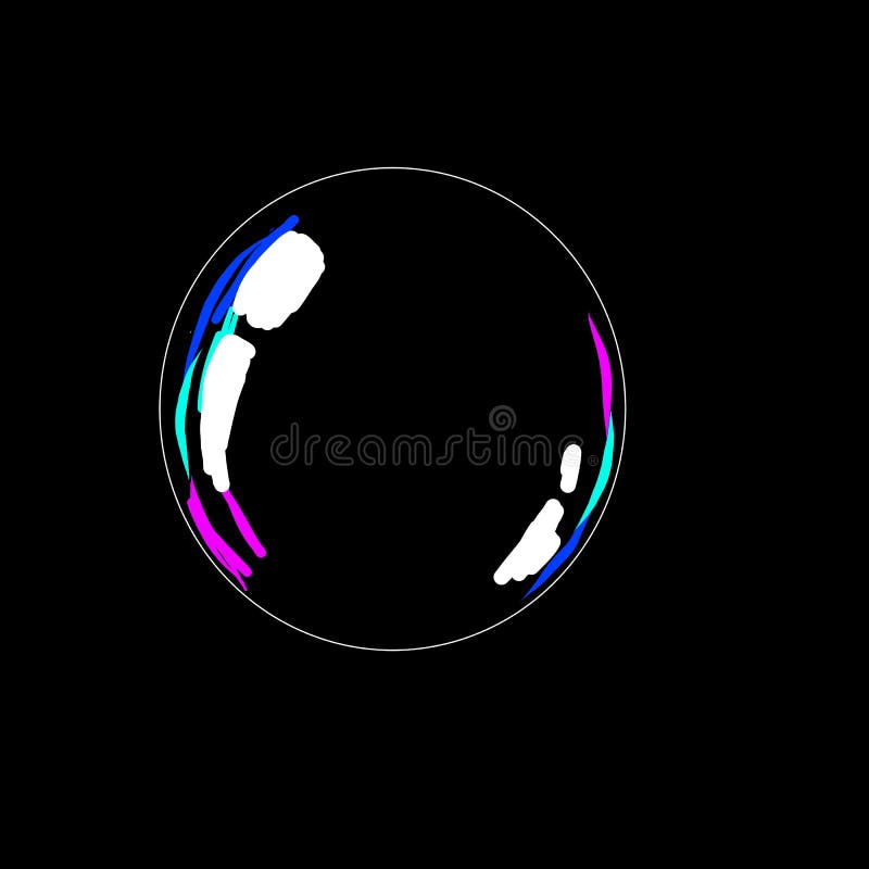 Bubble Shiny Blue Light Sphere Round Water Background Liquid Ball ...