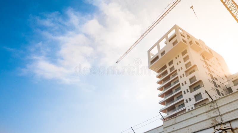 Single Building Being Finished Stock Image - Image of contemporary ...