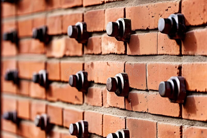 Single Building Brick Close Up on Studs and Connecting Points Stock ...