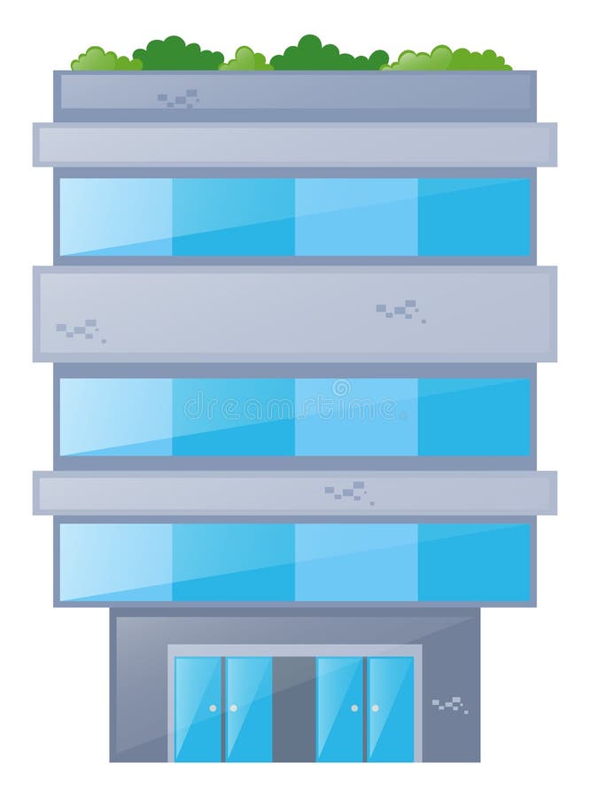 Single Building Made of Bricks Stock Vector - Illustration of exterior ...