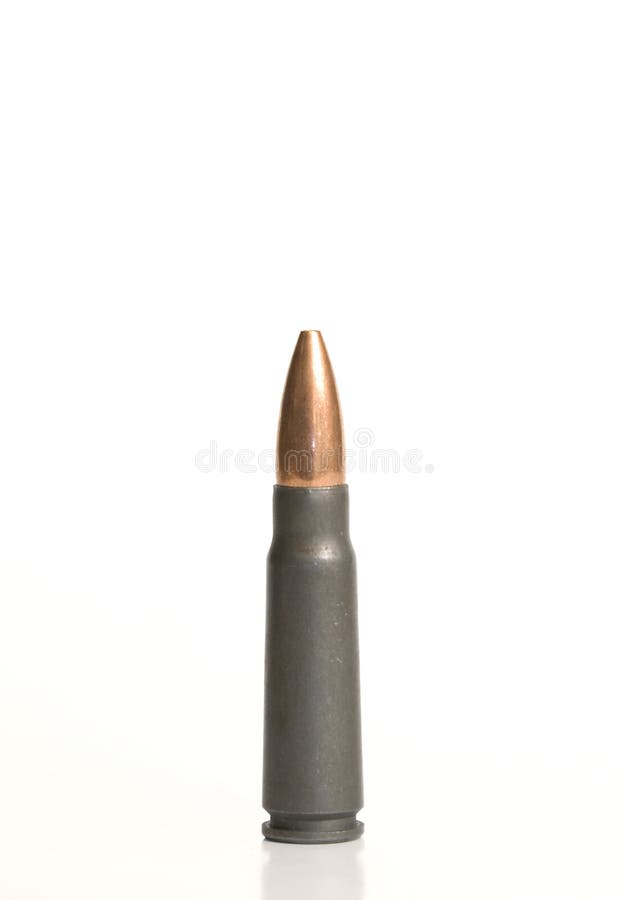 A single bullet. stock image. Image of round, magazine - 5402637