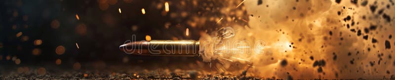 A Single Bullet Captured in Breathtaking Slow Motion Surrounded by a ...