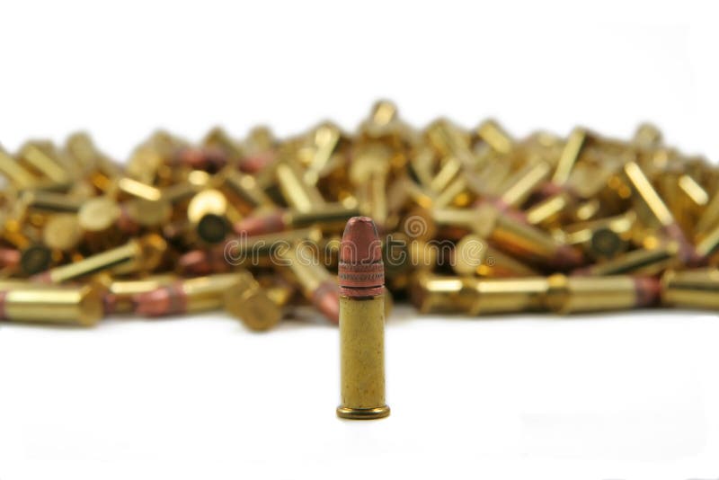Single Bullet in Front of Hundreds Stock Photo - Image of ammunition ...