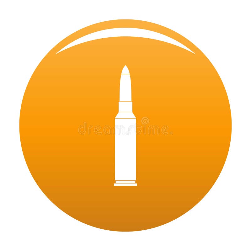 Single Bullet Icon Vector Orange Stock Vector - Illustration of sign ...