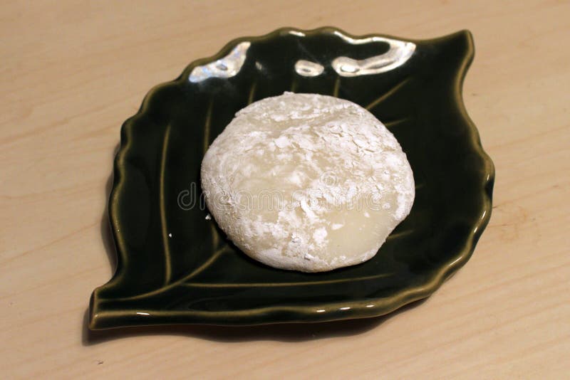 Single Bun of Japanese Plain Mochi Stock Photo - Image of snack ...