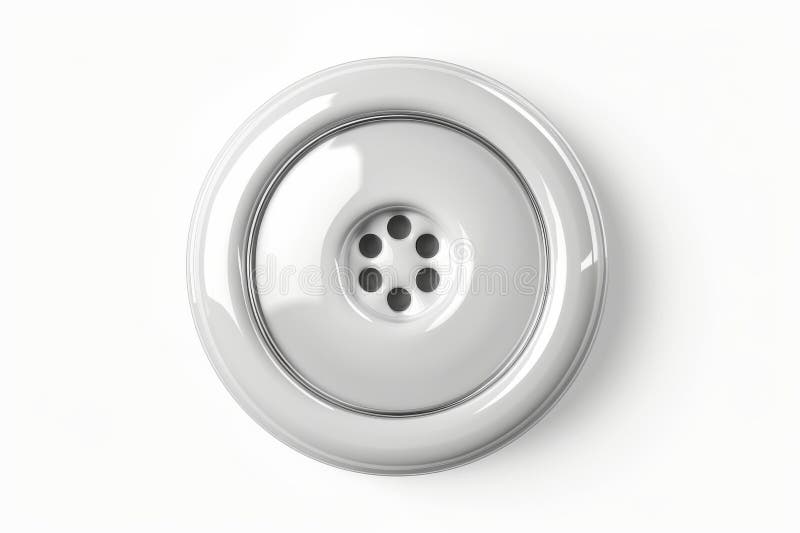 Isolated Button on White Background Stock Illustration - Illustration ...