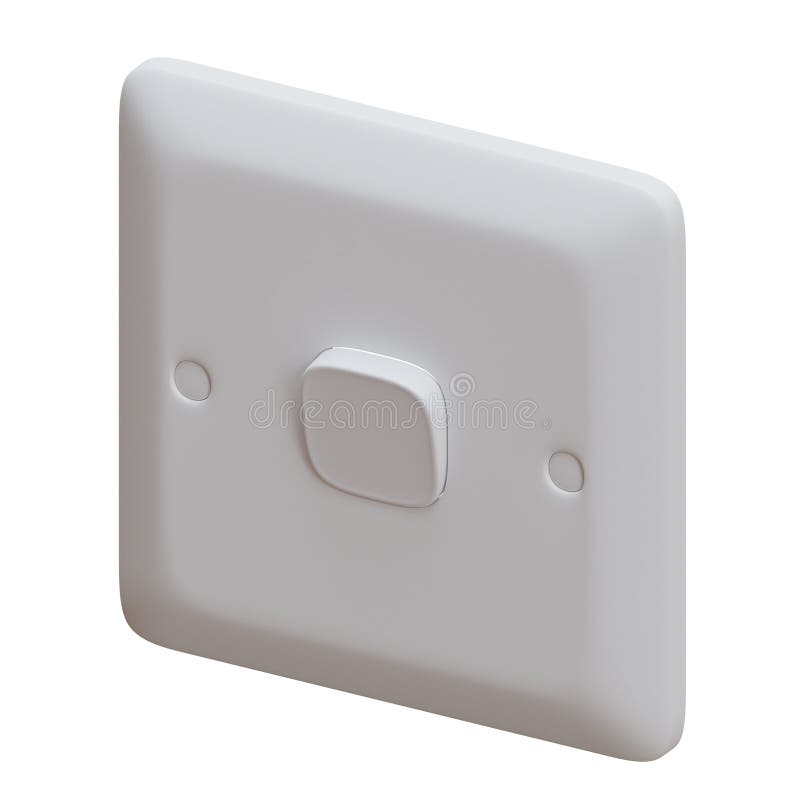Single Button Switch 3D Render Illustration Stock Illustration ...