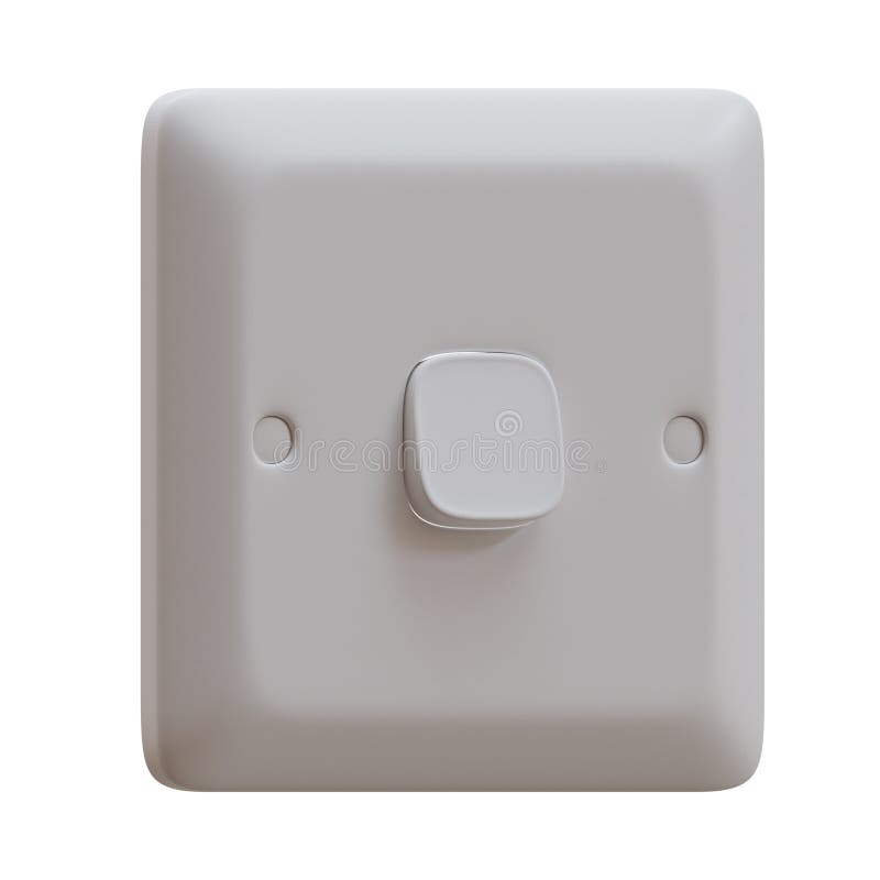 Single Button Switch 3D Render Illustration Stock Illustration ...