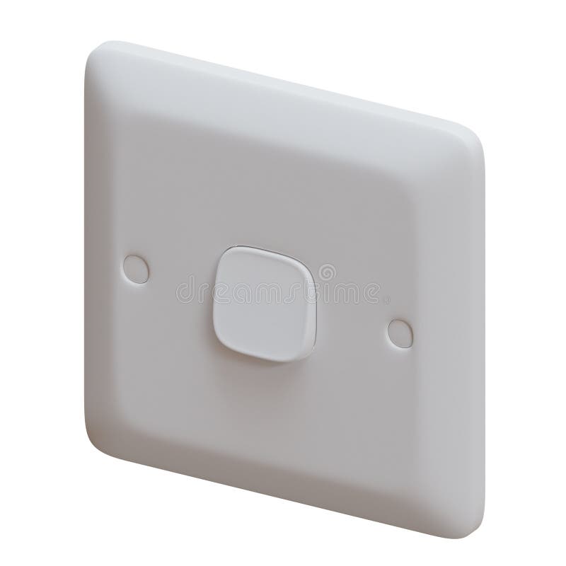 Single Button Switch 3D Render Illustration Stock Illustration ...