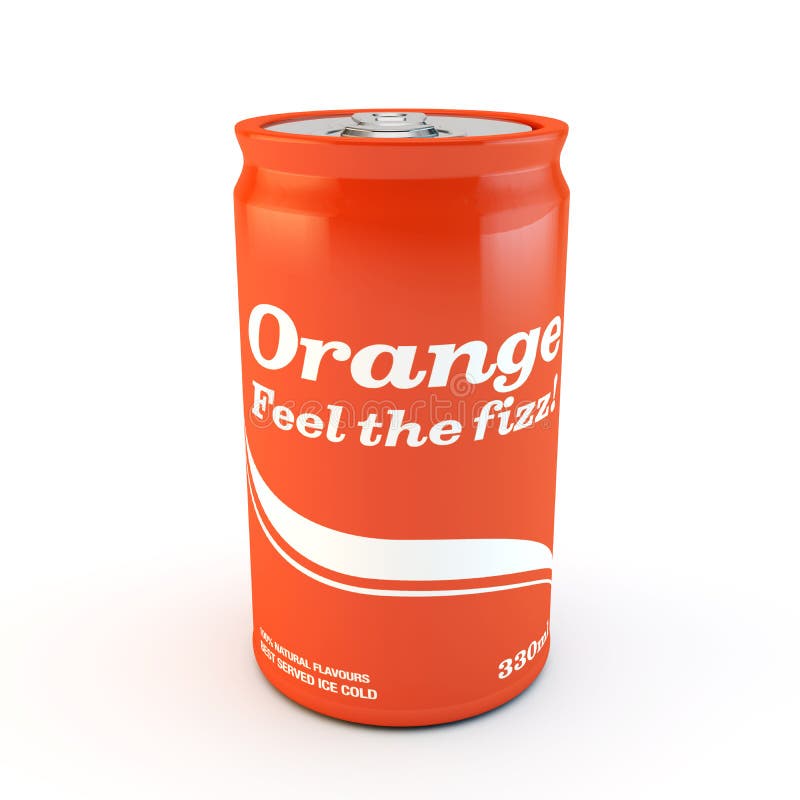 Single Can of Fizzy Soda Lemon or Lemonade with Original Design Stock ...