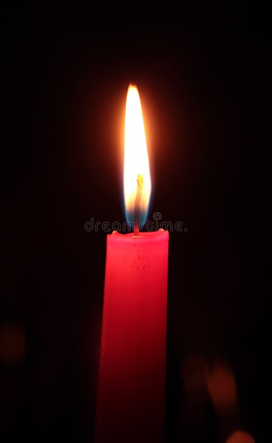 Single Candle on a Black Background Stock Photo - Image of christmas ...