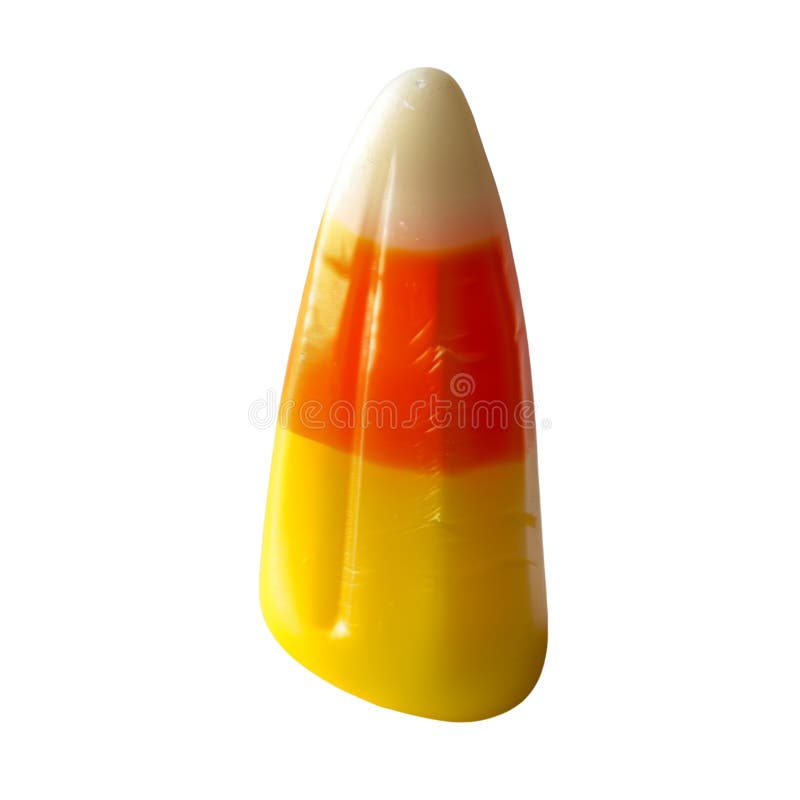 A Single Candy Corn, with White, Orange, and Yellow Coloring Stock ...