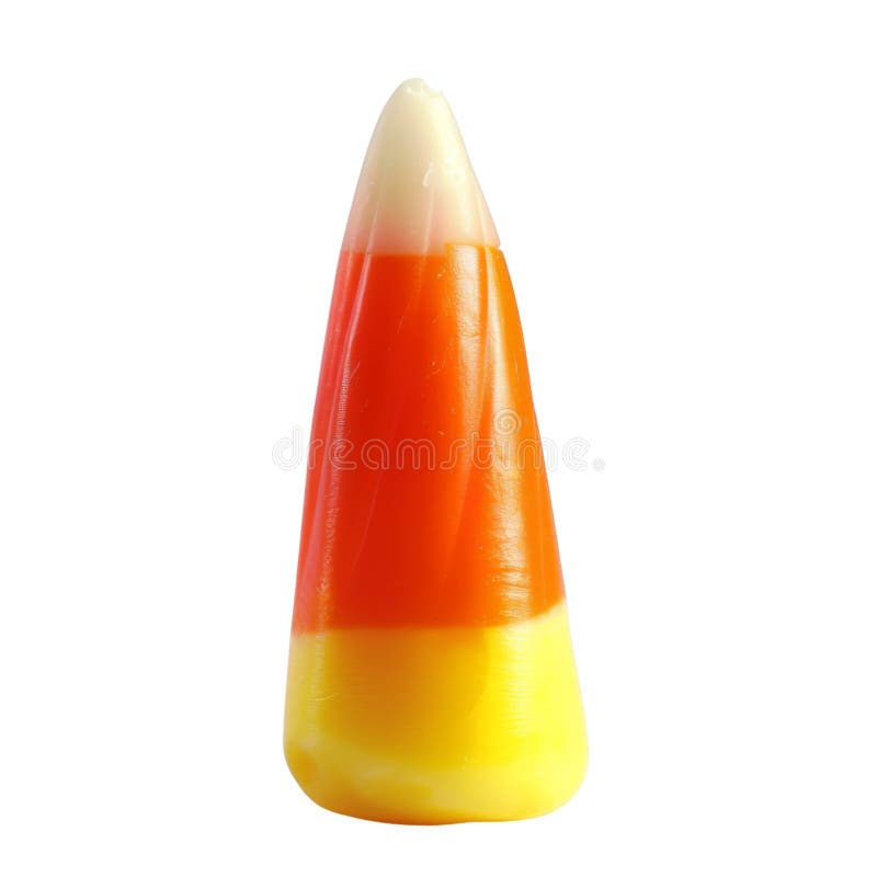 Single Candy Corn with White, Orange, and Yellow Layers Stock Photo ...