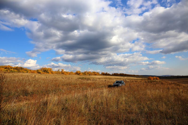Car on a rural road stock image. Image of road, transport - 133437231