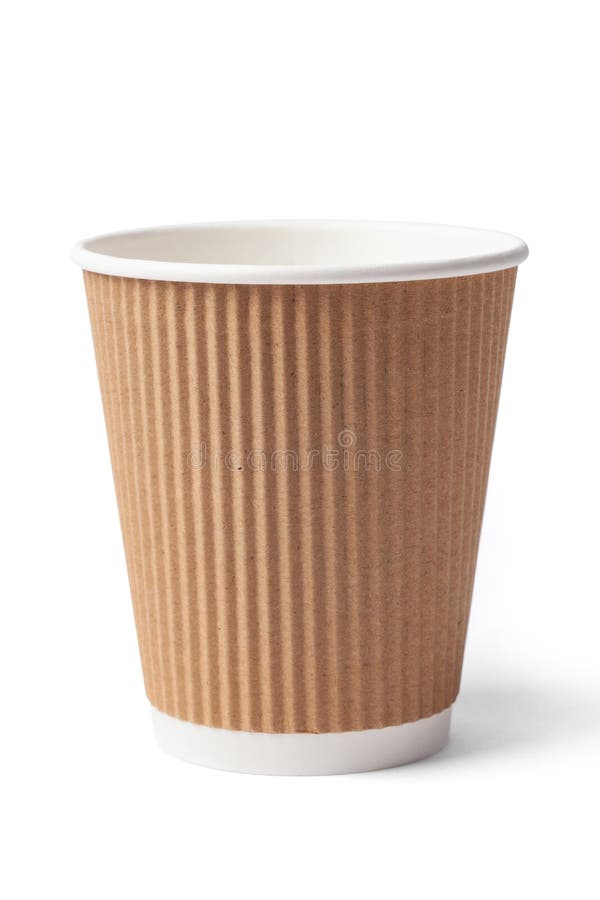 Single Cardboard Coffee Cup Stock Image Image Of Isolated Open