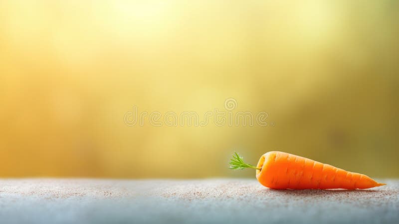 A Single Carrot Sitting on a Table, AI Stock Photo - Image of carrot ...