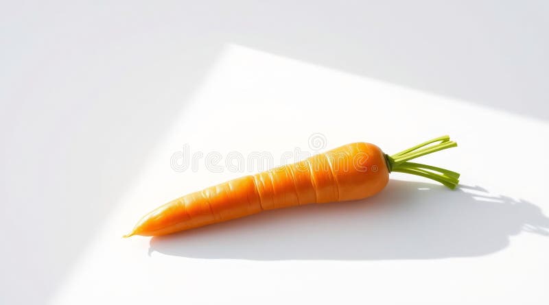 Single Carrot on White Surface Stock Illustration - Illustration of ...