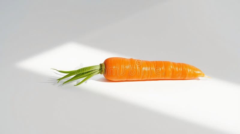Single Carrot on White Surface Stock Illustration - Illustration of ...