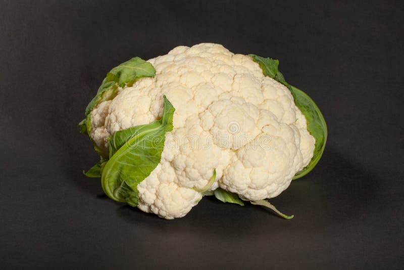 Single Cauliflower on Black Stock Image - Image of background, fresh ...
