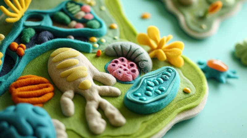 Single Cell Organism Depicted As a Felt Toy, AI Stock Image - Image of ...