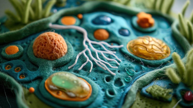 Single Cell Organism Depicted As a Felt Toy, AI Stock Illustration ...